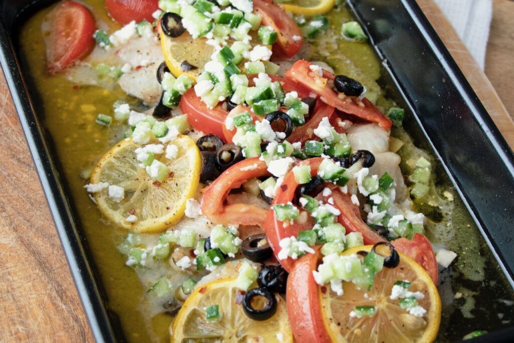 Greek Perch: An easy, healthy and appetizing one-pan dish for summer ...
