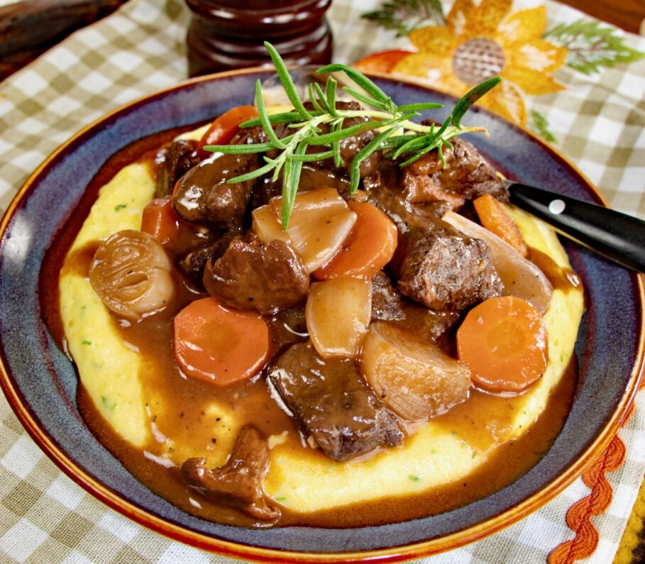 Recipe: Braised Caribou is a full-bodied stew cradled on a bed of ...